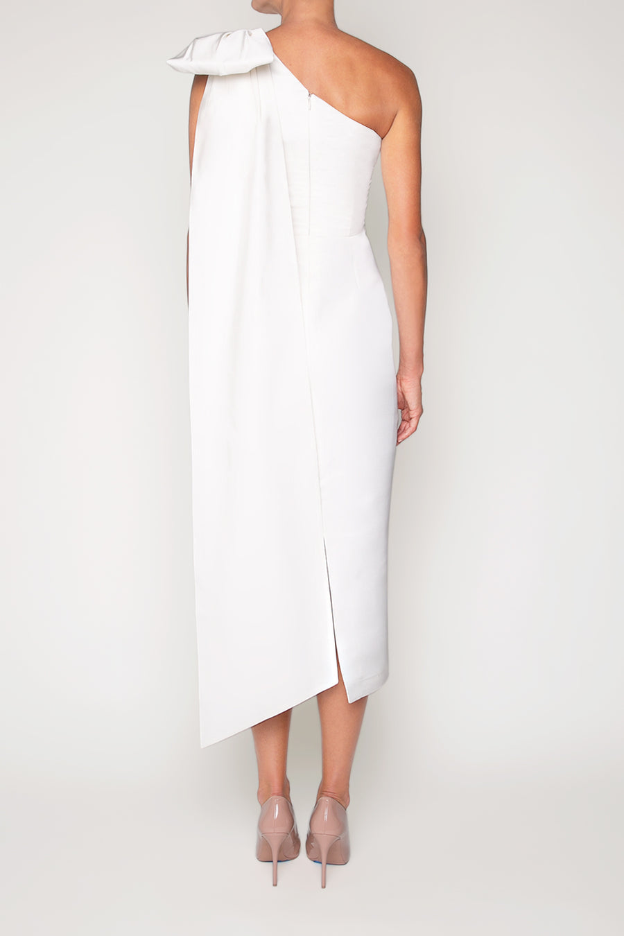 Anne Silk Faille Midi Dress – ALEXIA MARÍA