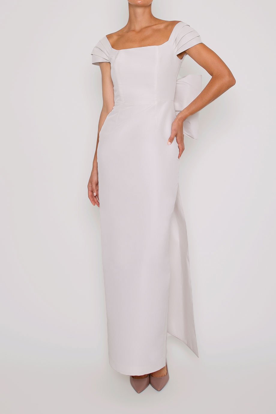 Emma Silk Faille Column Gown – ALEXIA MARÍA